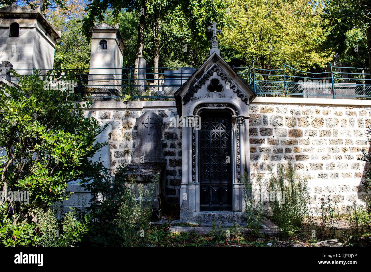 Paris, France - September 05, 2022 The Pere Lachaise cemetery is the ...