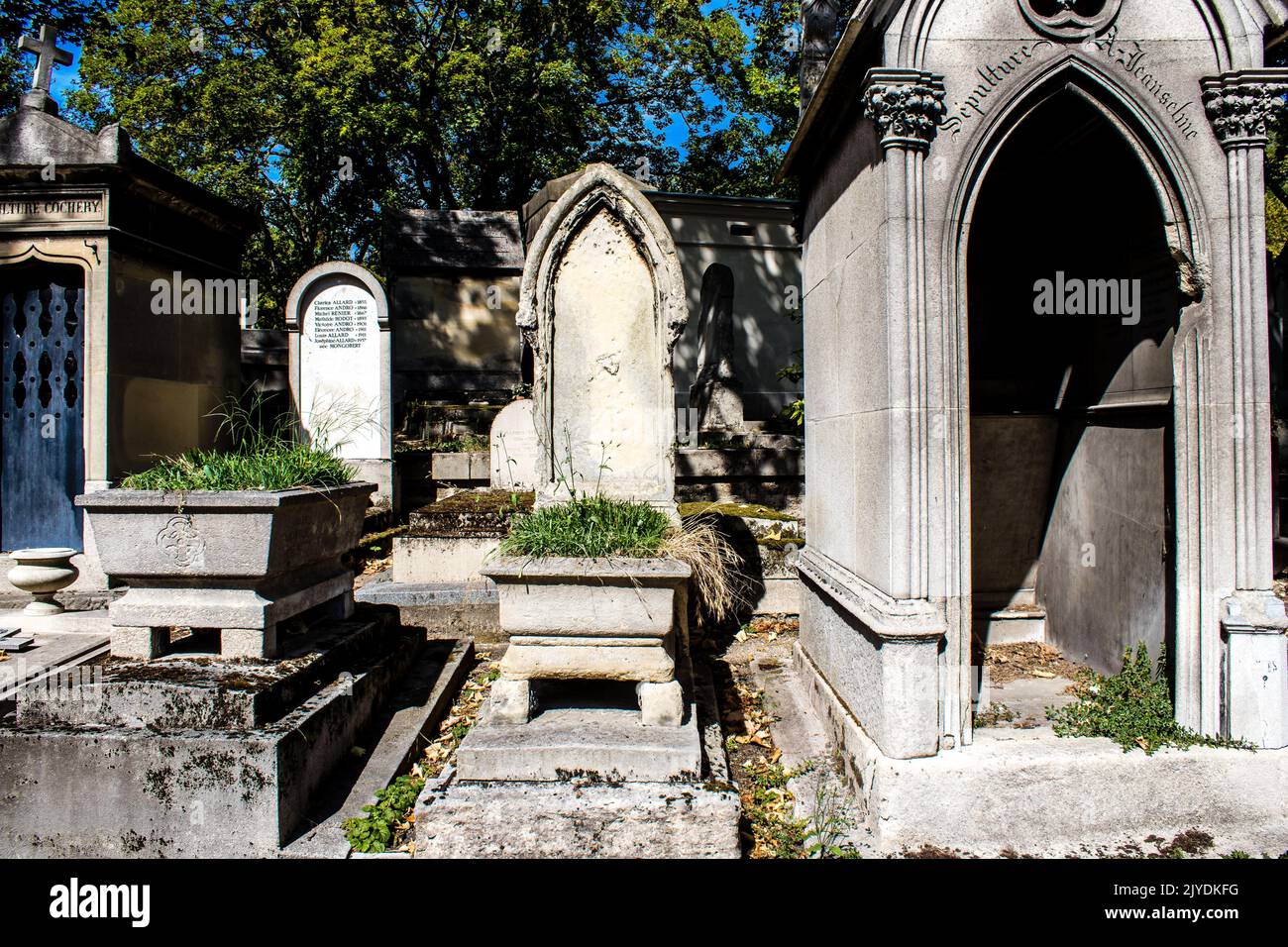 Paris, France - September 05, 2022 The Pere Lachaise cemetery is the ...