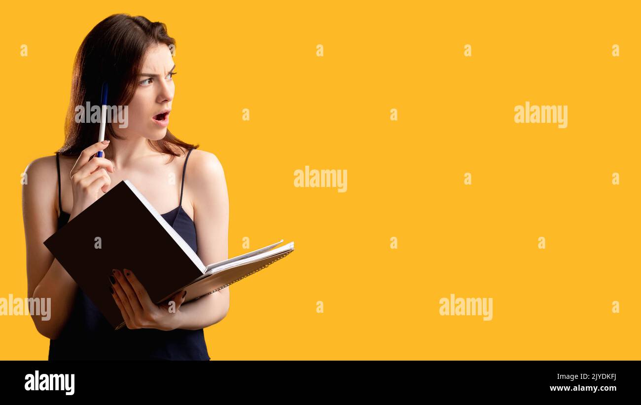 confused face excited woman thinking question Stock Photo - Alamy