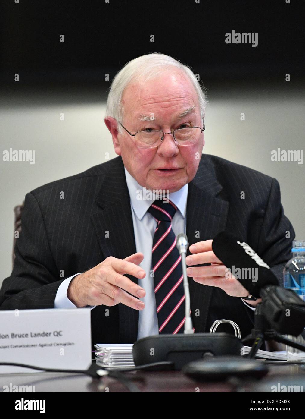 Bruce Lander QC, ICAC Commissioner is seen during The Crime and Public ...