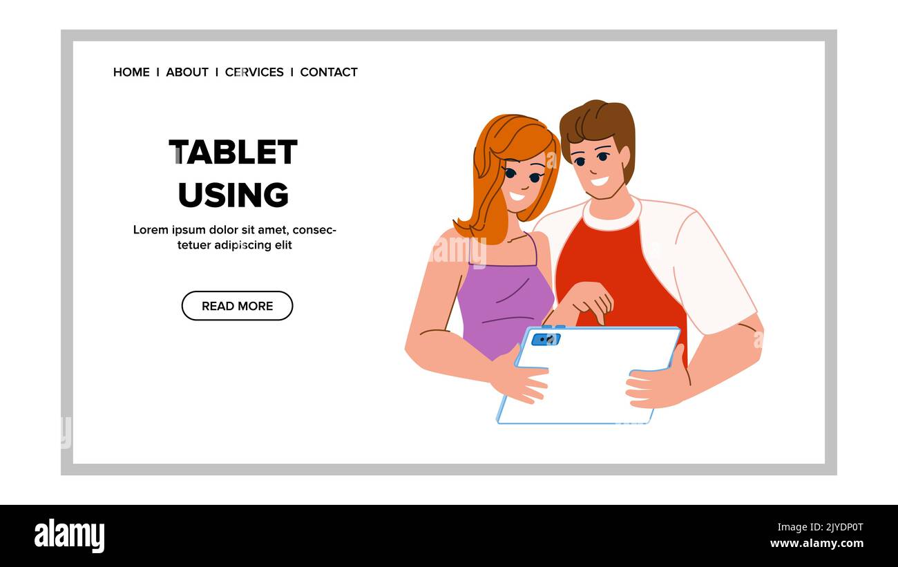 tablet using vector Stock Vector Image & Art - Alamy