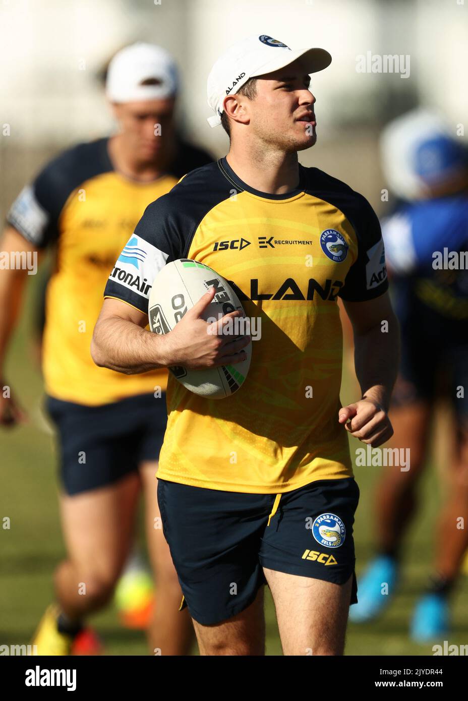 Mitchell Moses of the Eels handles the ball during a Parramatta Eels ...