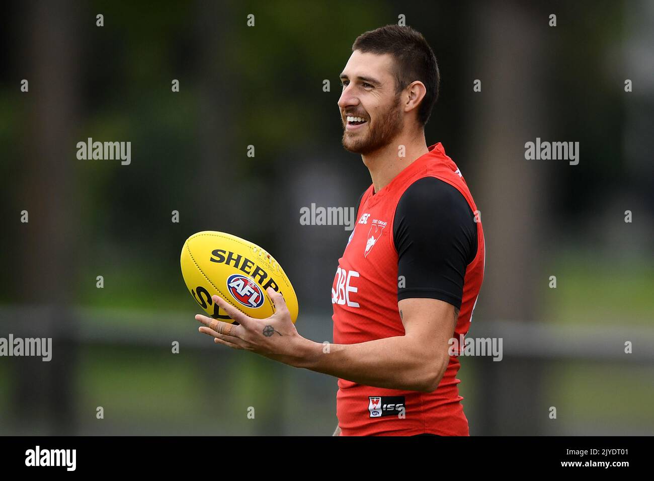 Sam Naismith during a Sydney Swans AFL training session in Sydney ...