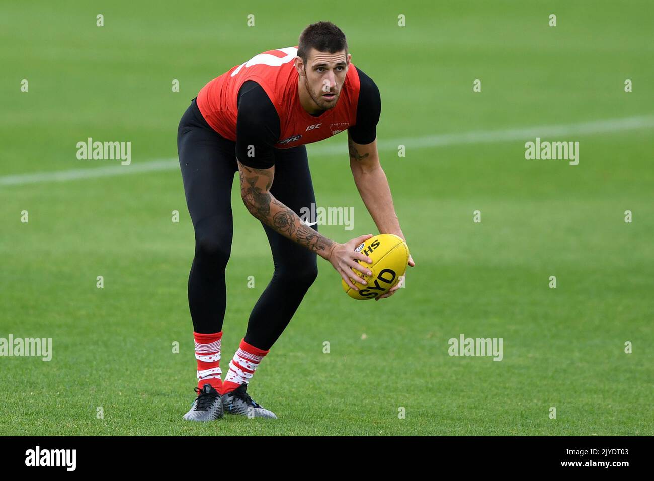 Sam Naismith during a Sydney Swans AFL training session in Sydney ...