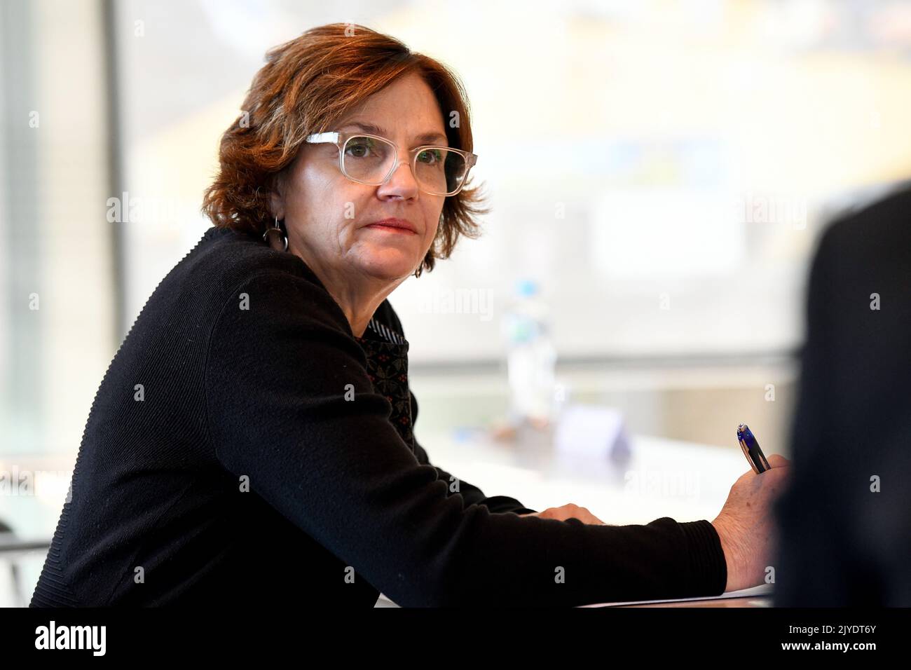President of United Worker’s Union Jo Schofield is seen during a ...