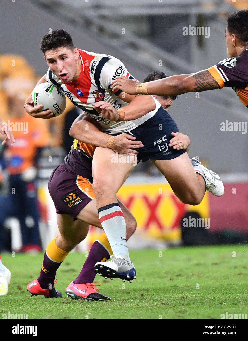 Victor Radley of the Roosters in action during the Round 4 NRL match ...