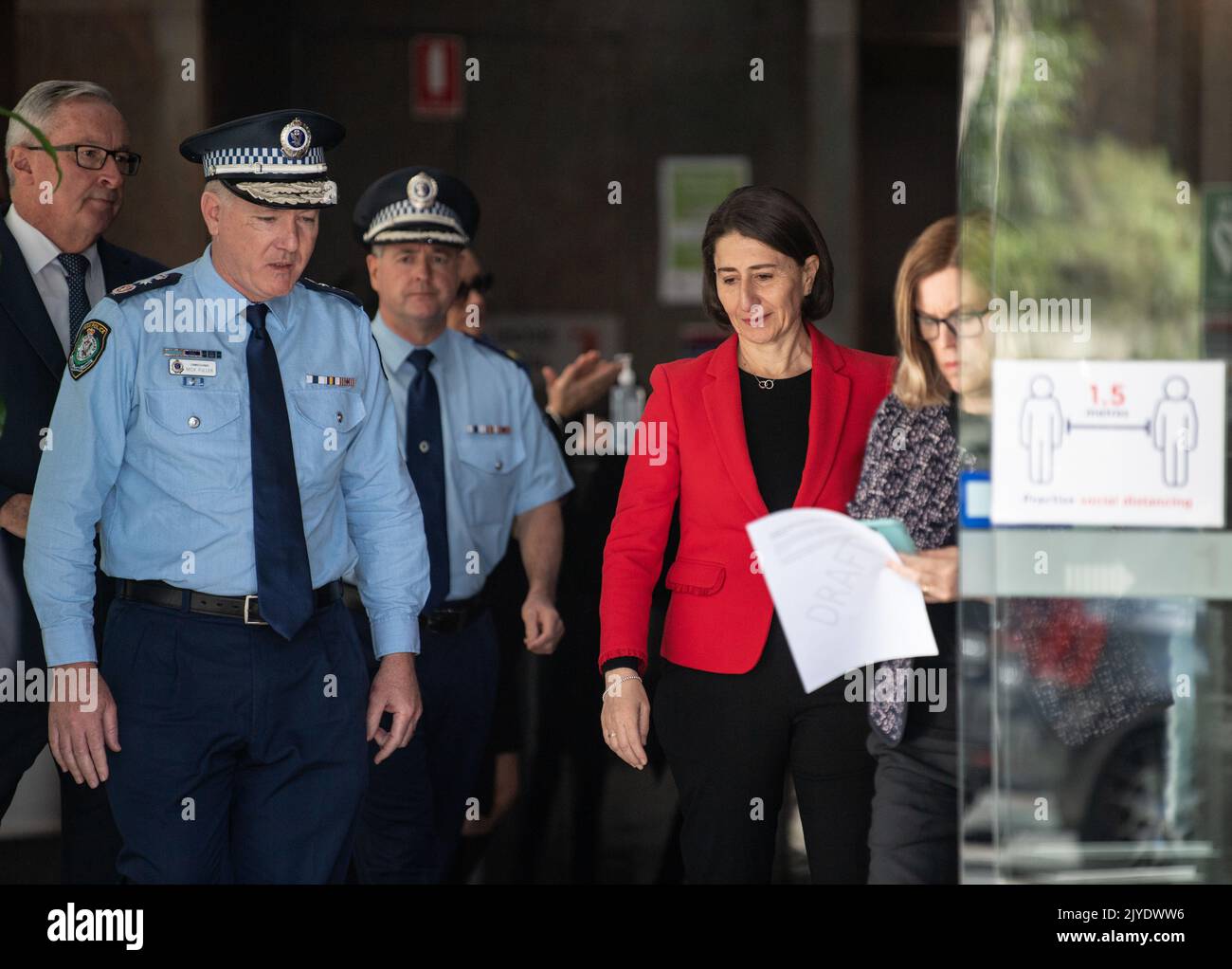 NSW Police Commissioner Mick Fuller and NSW Premier Gladys Berejiklian ...