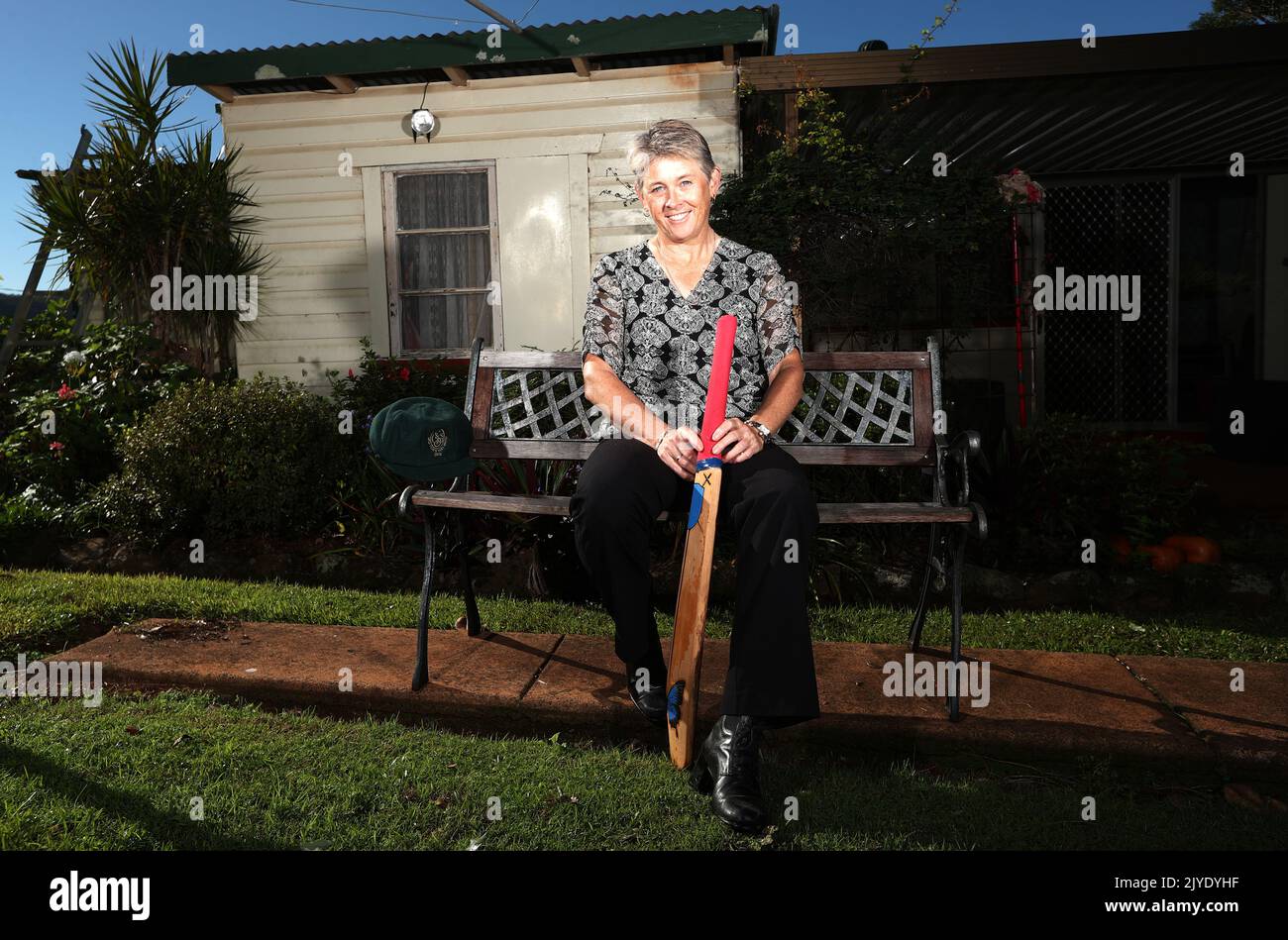 Former Australian women's cricket captain Lyn Larsen poses for a ...