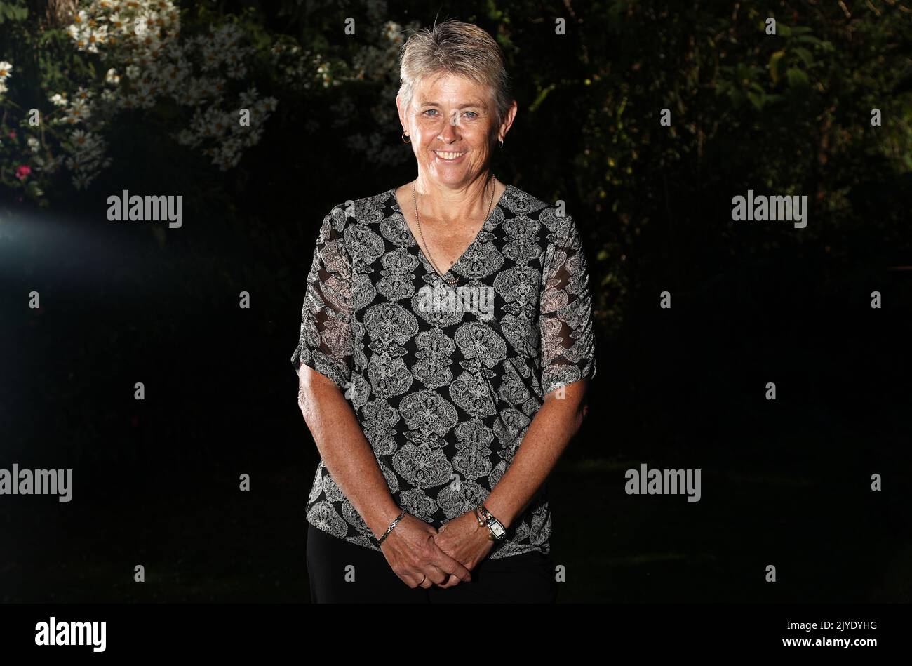Former Australian women's cricket captain Lyn Larsen poses for a ...