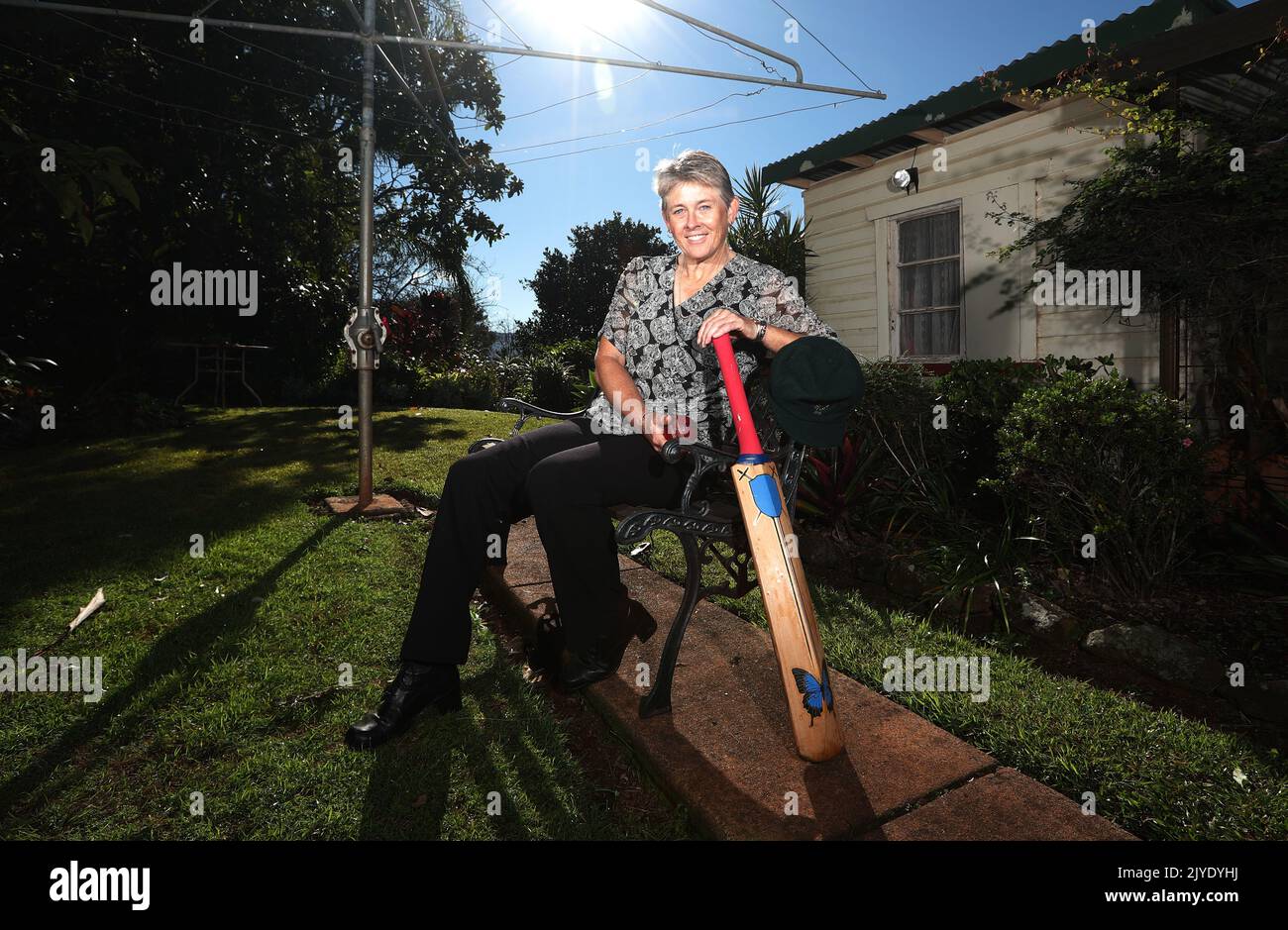 Former Australian women's cricket captain Lyn Larsen poses for a ...