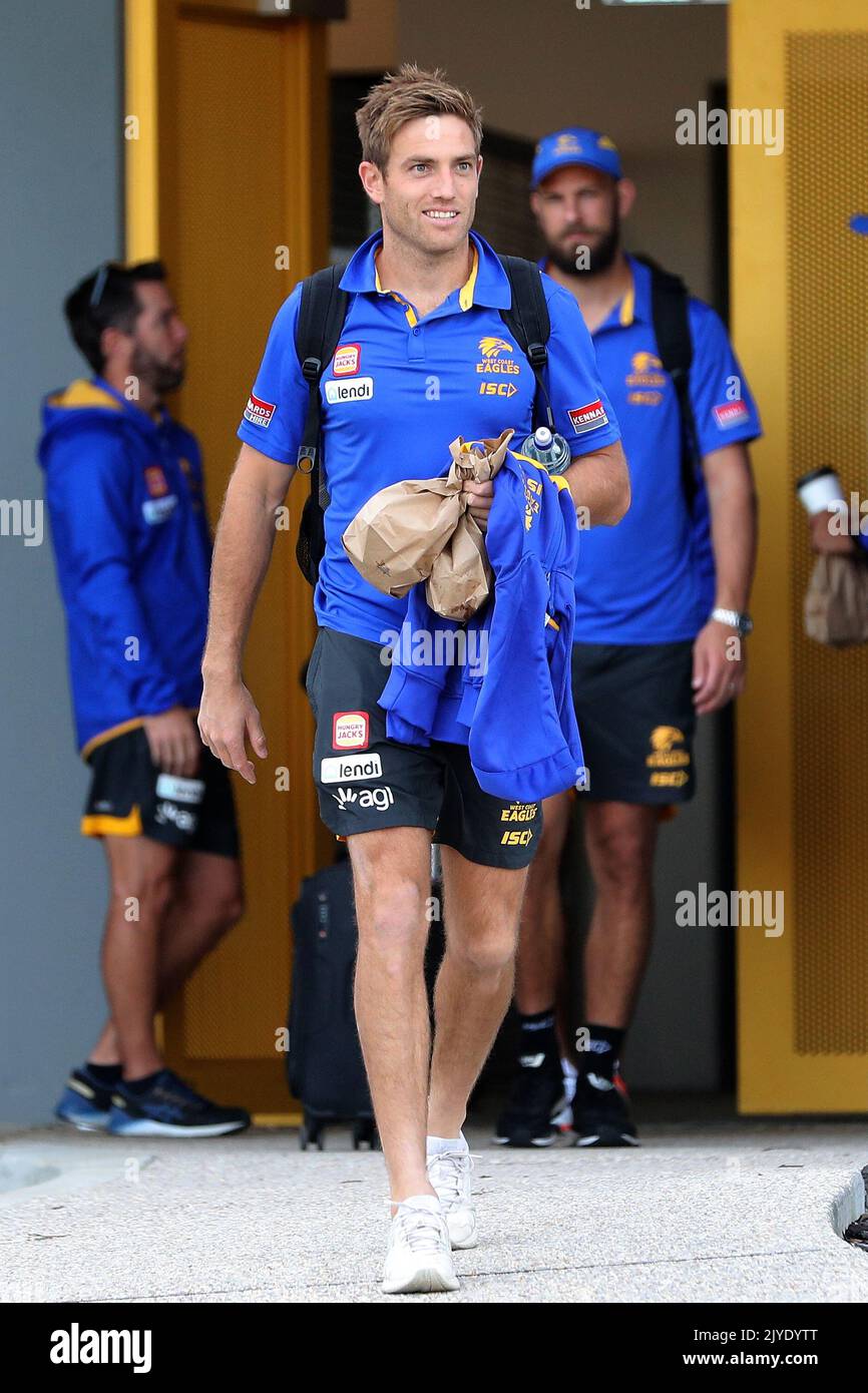 Brad Sheppard is seen departing the West Coast Eagles Football Club at ...