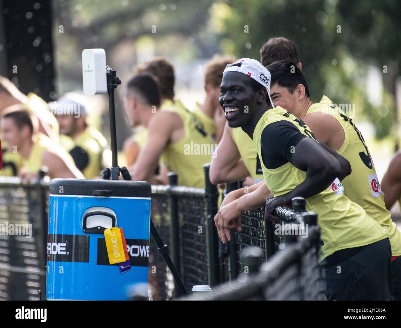 Aliir Aliir during a Sydney Swans AFL training session at Lakeside Oval ...
