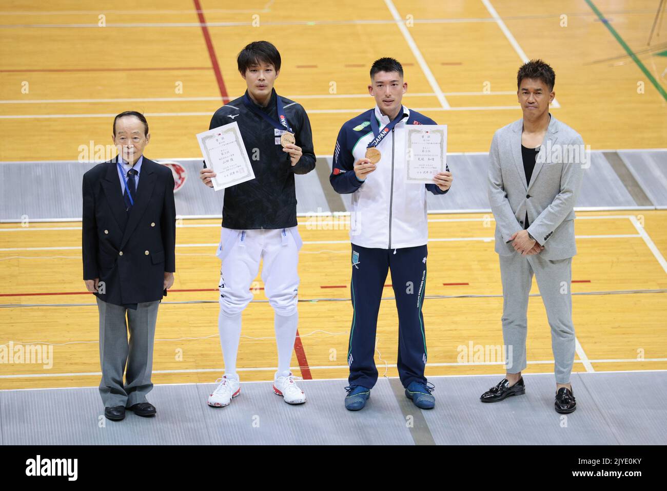 Tokyo, Japan. 8th Sep, 2022. (L-R) Masaru Yamada, Kazuyasu Minobe, So ...