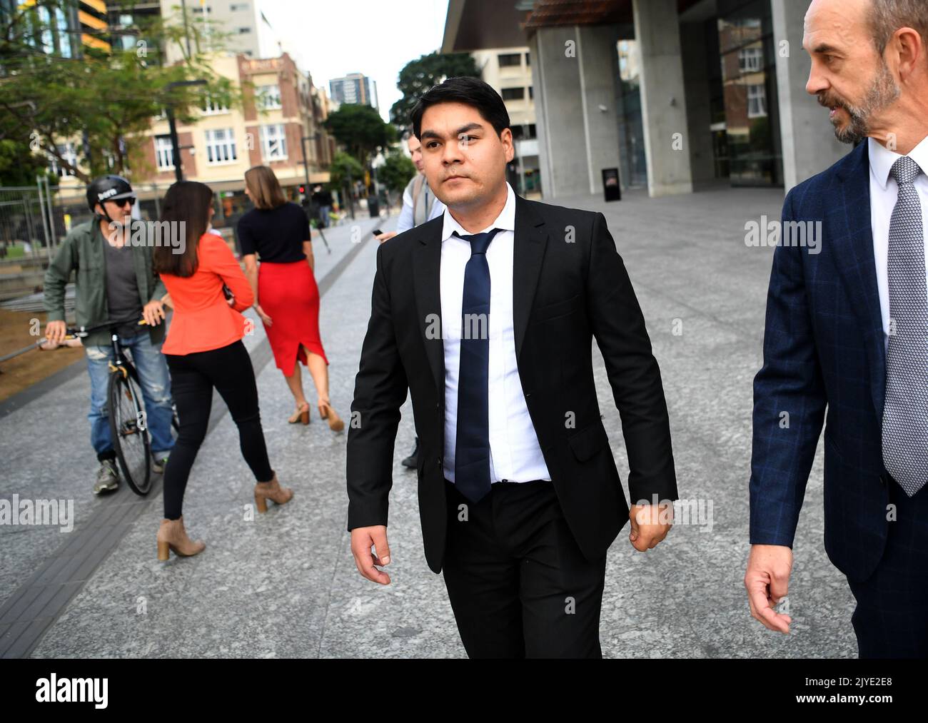 Brisbane Auto Recycling director Mohammad Ali Jan Karimi (left) leaves ...