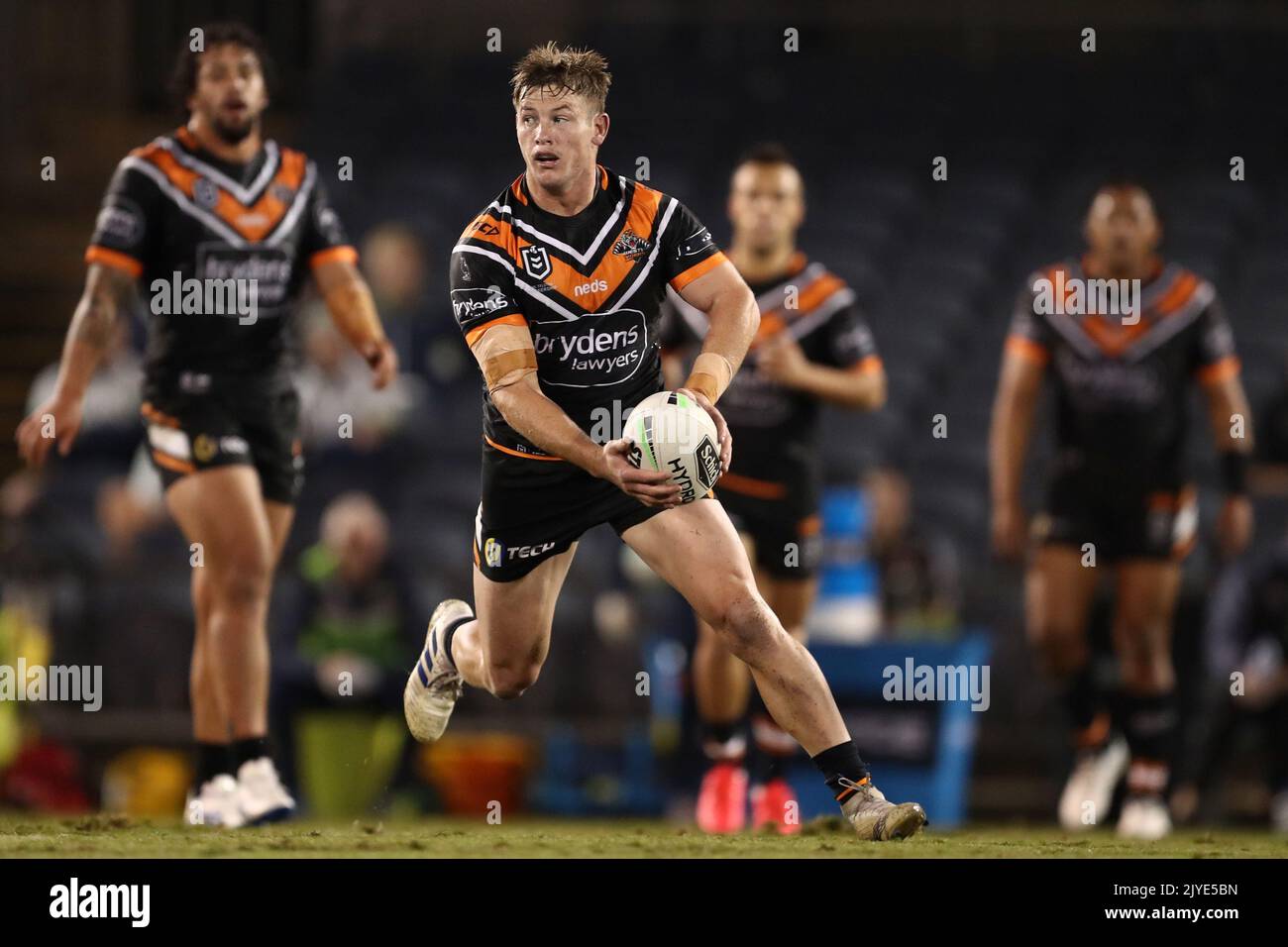 Harry Grant of the Tigers during the Round 5 NRL match between the ...