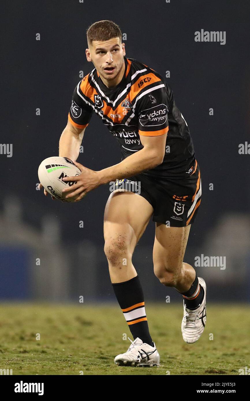 Adam Doueihi of the Tigers during the Round 5 NRL match between the ...