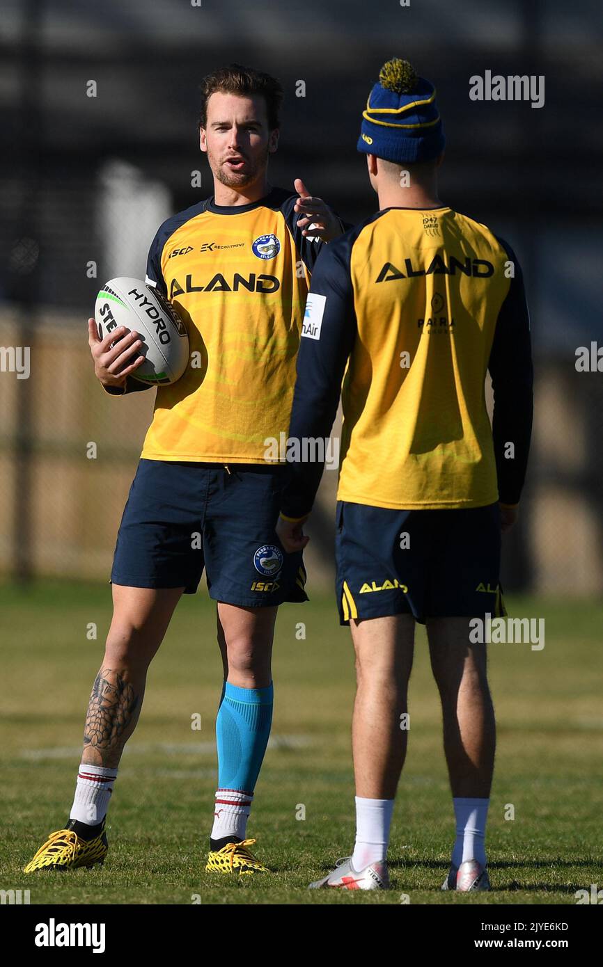 Clinton Gutherson during a Parramatta Eels NRL training session in ...