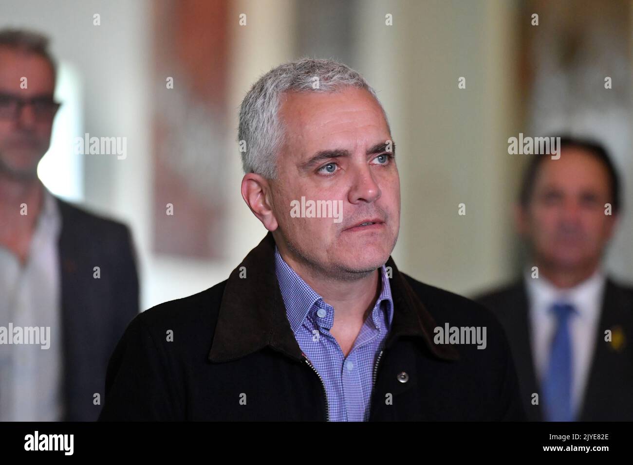 Transport Workers Union (TWU) National Secretary Michael Kaine at a ...