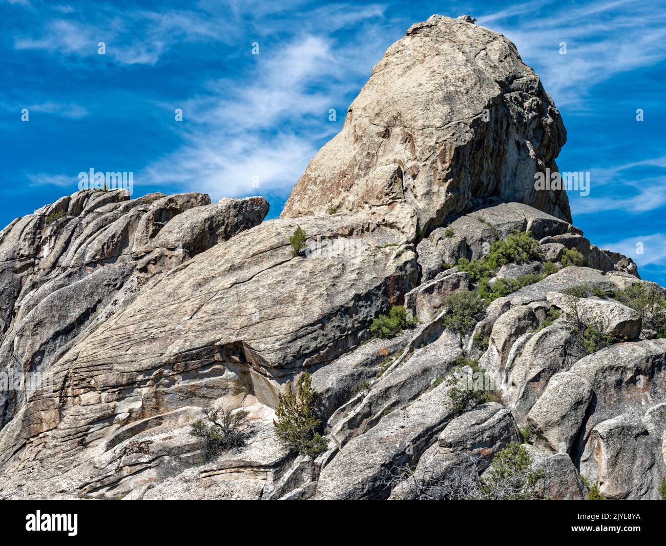 Rock formations push toward the sky at Castle Rocks State Park, Idaho ...