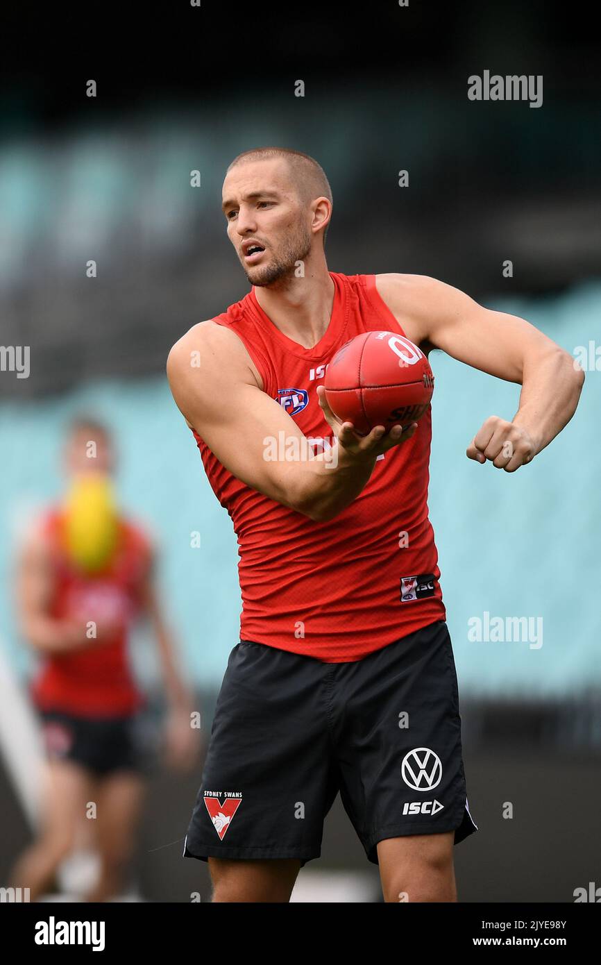 Sam Reid during a Sydney Swans AFL training session at the SCG in ...