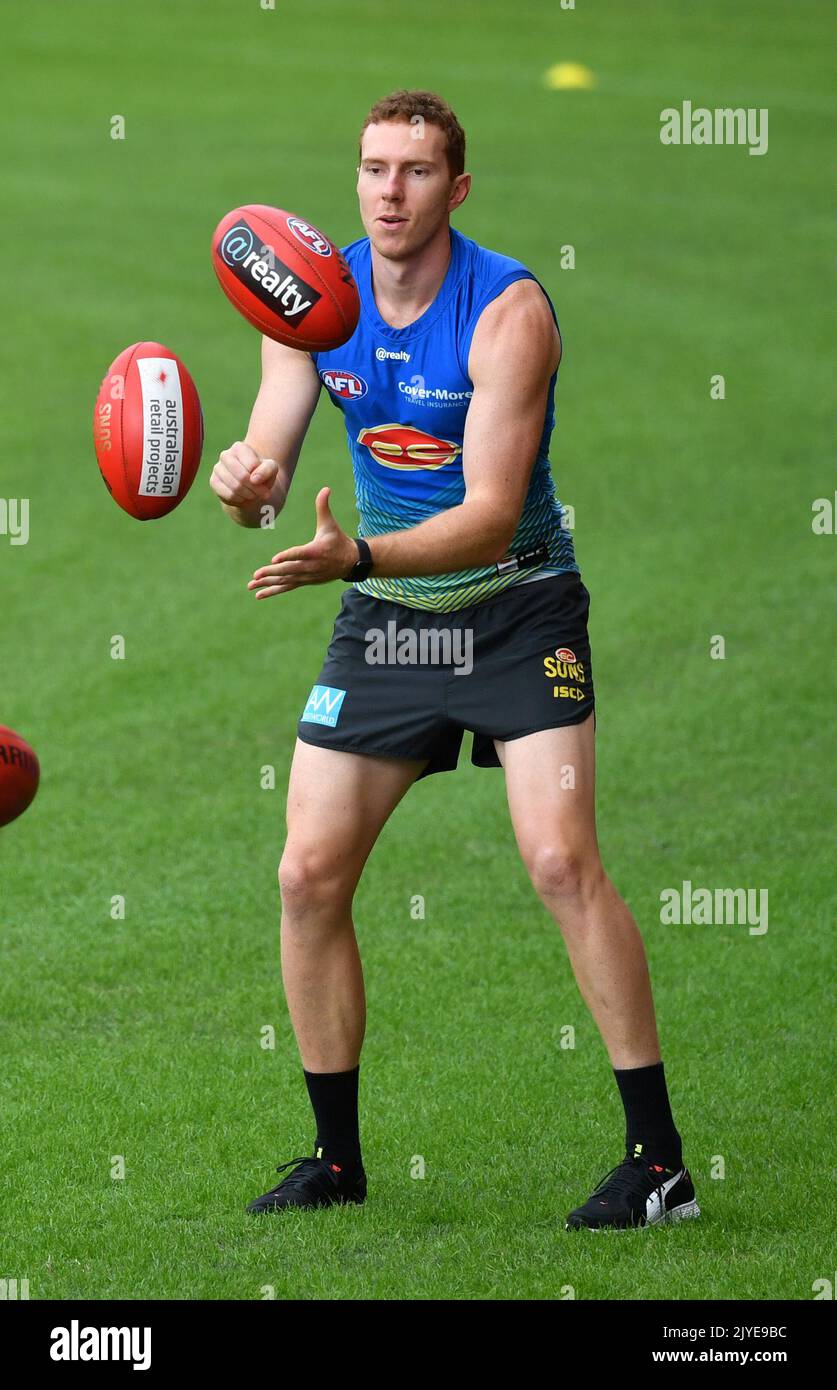 Rory Thompson in action during an AFL Gold Coast Suns training session ...