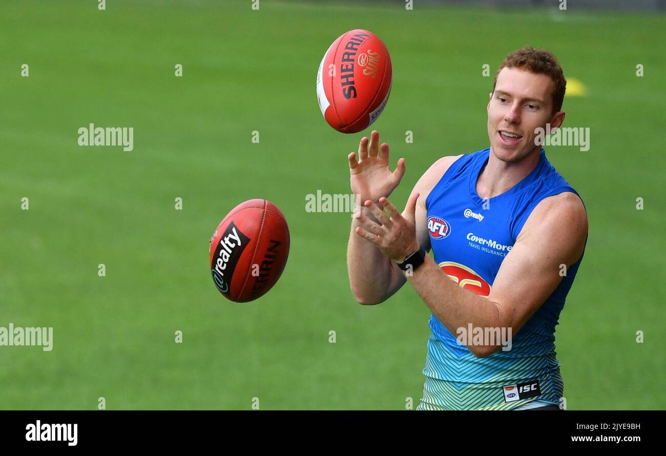 Rory Thompson in action during an AFL Gold Coast Suns training session ...