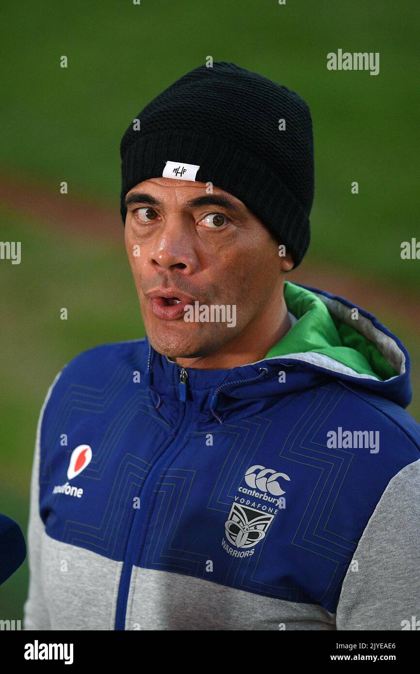 Warriors coach Stephen Kearney speaks during an interview ahead of the ...
