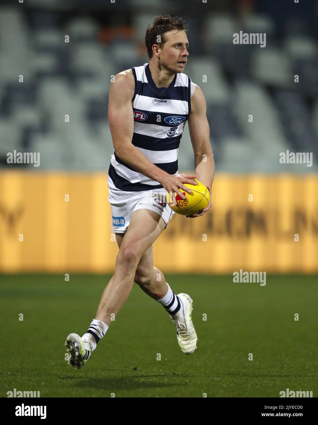 Mitch Duncan of the Cats looks on during the Round 3 AFL match between ...