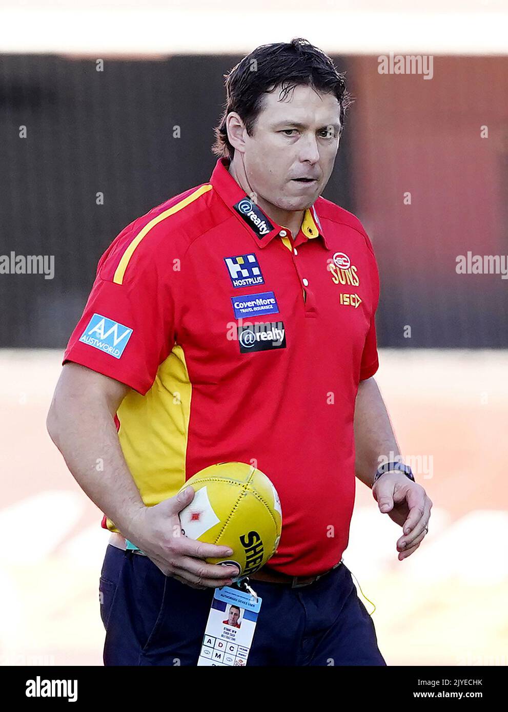 Suns coach Stuart Dew during the Round 3 AFL match between the Gold ...