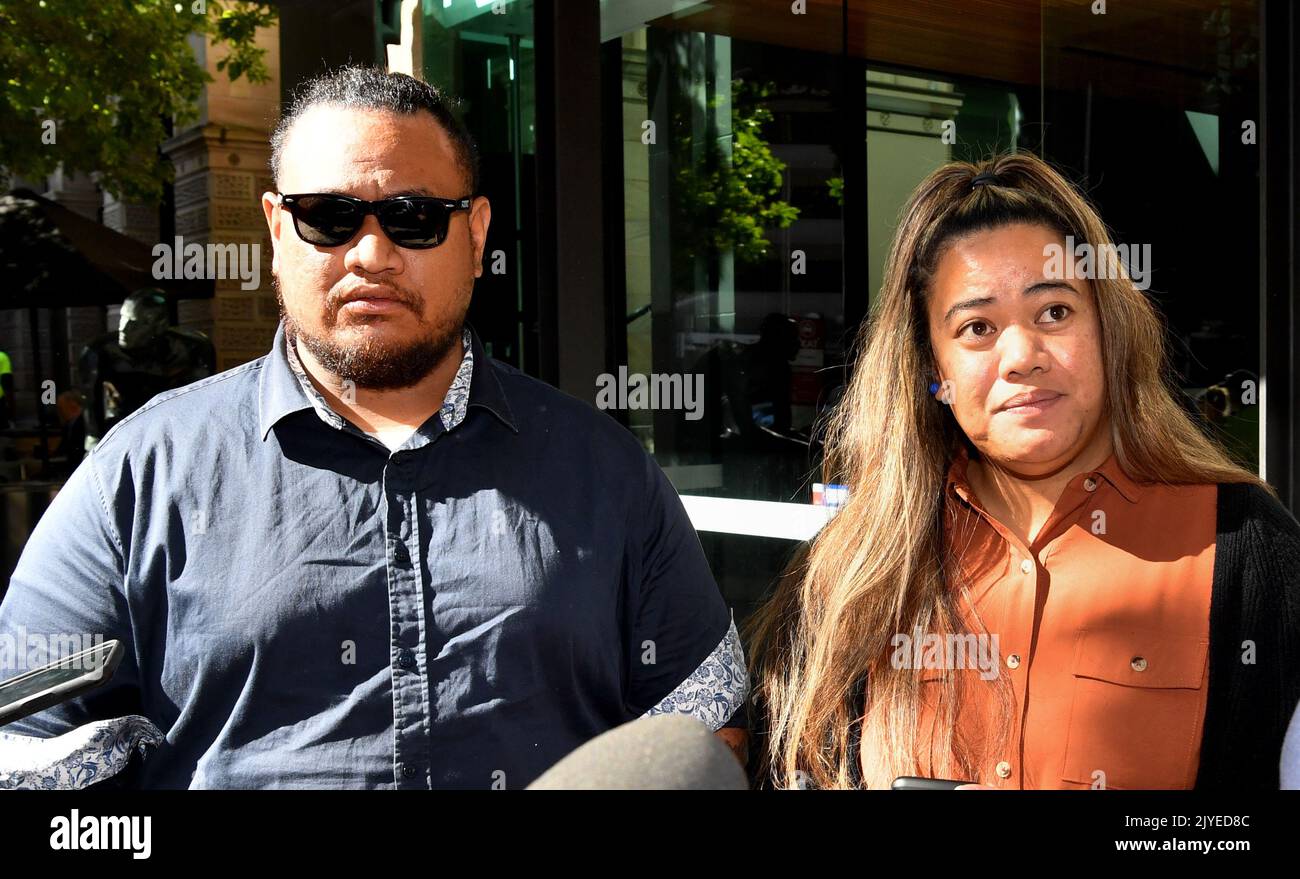 Jason and Wendy Taniela are seen leaving a QCAT (Queensland Civil and ...