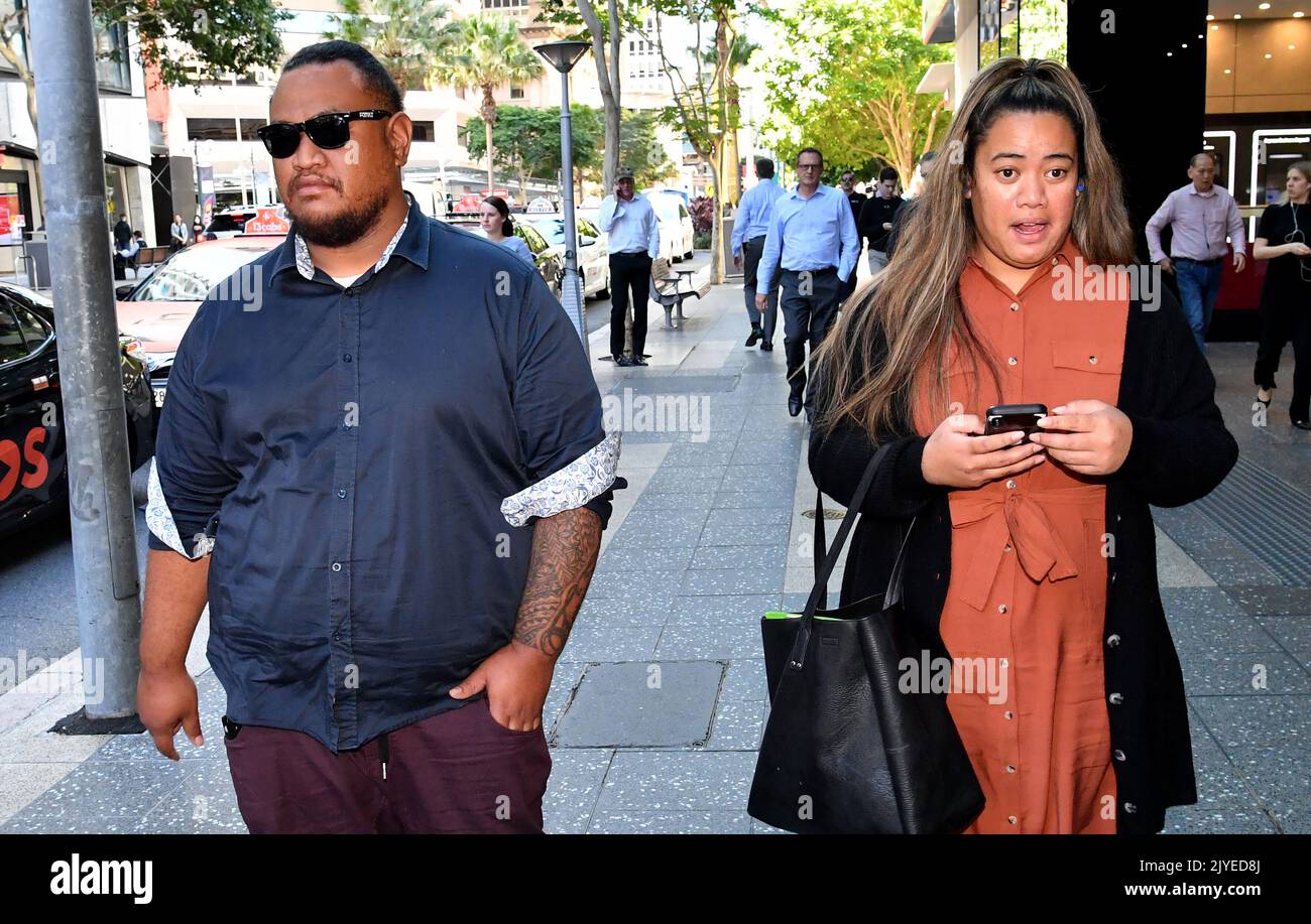 Jason and Wendy Taniela are seen leaving a QCAT (Queensland Civil and ...