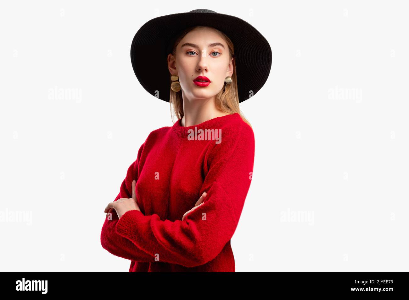 fashion style trend look female elegance confident Stock Photo - Alamy