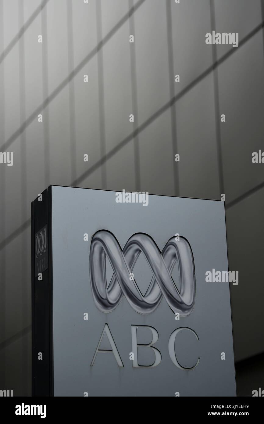 Signage at the ABC building in Sydney, Wednesday, June 24, 2020. Budget ...