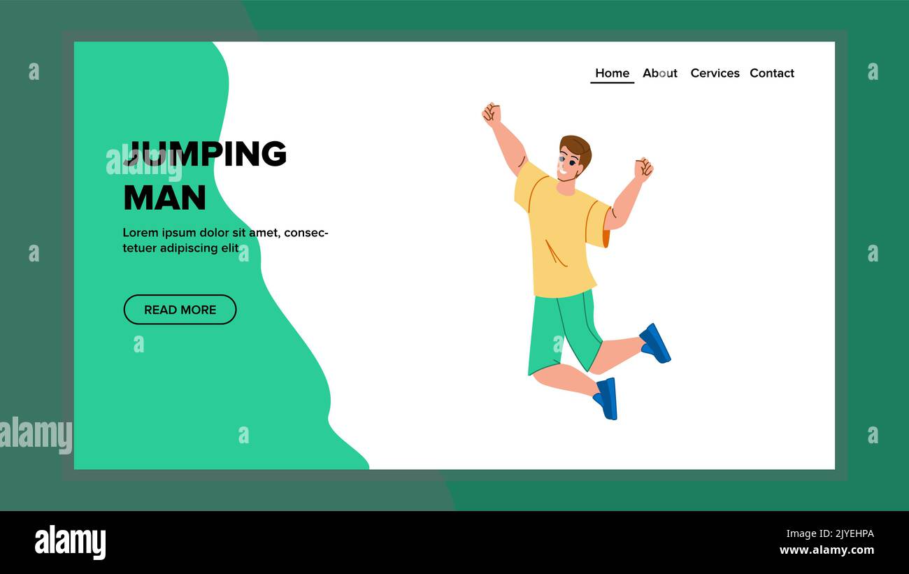 jumping man vector Stock Vector Image & Art - Alamy