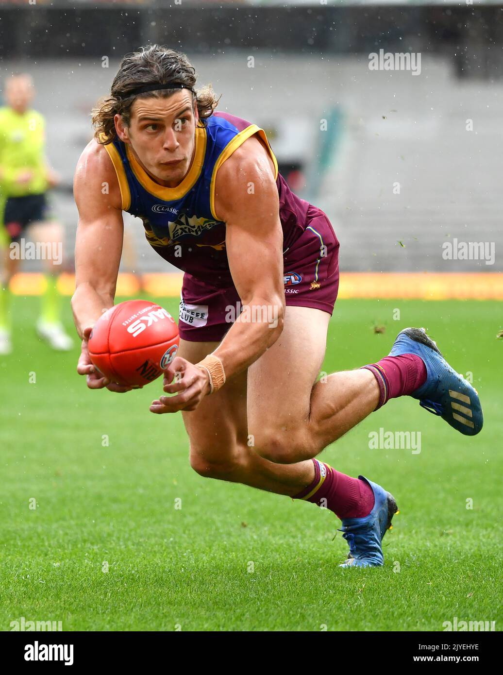 Jarrod Berry of the Lions in action during the Round 4 AFL match ...