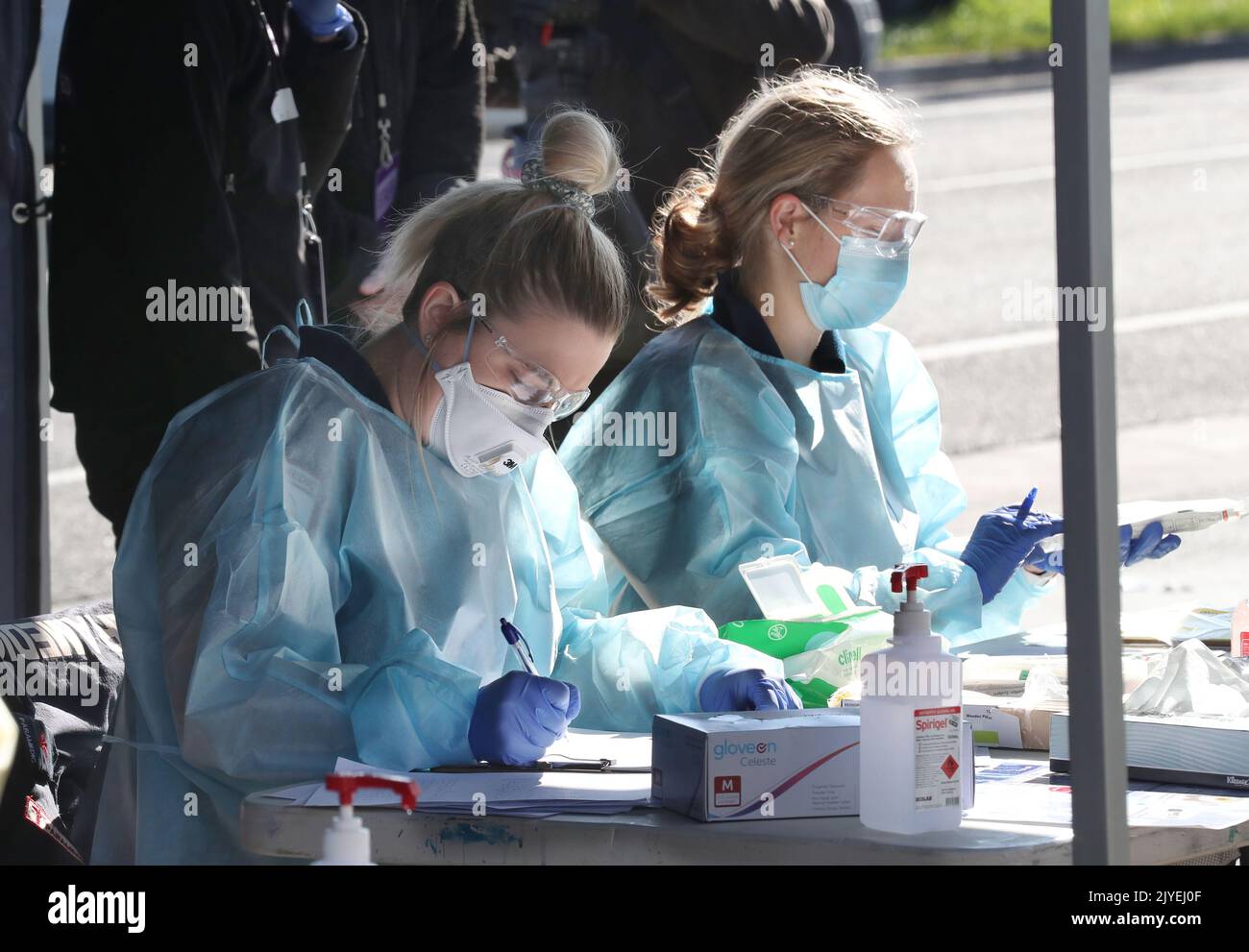 Covid-19 testing is conducted in Broadmeadows, Melbourne, Sunday, June ...