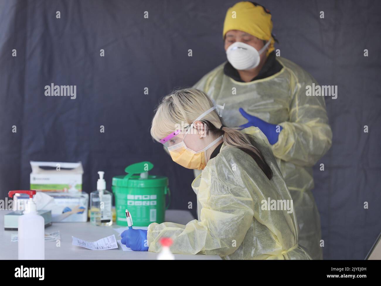 Covid-19 testing is conducted in Broadmeadows, Melbourne, Sunday, June ...