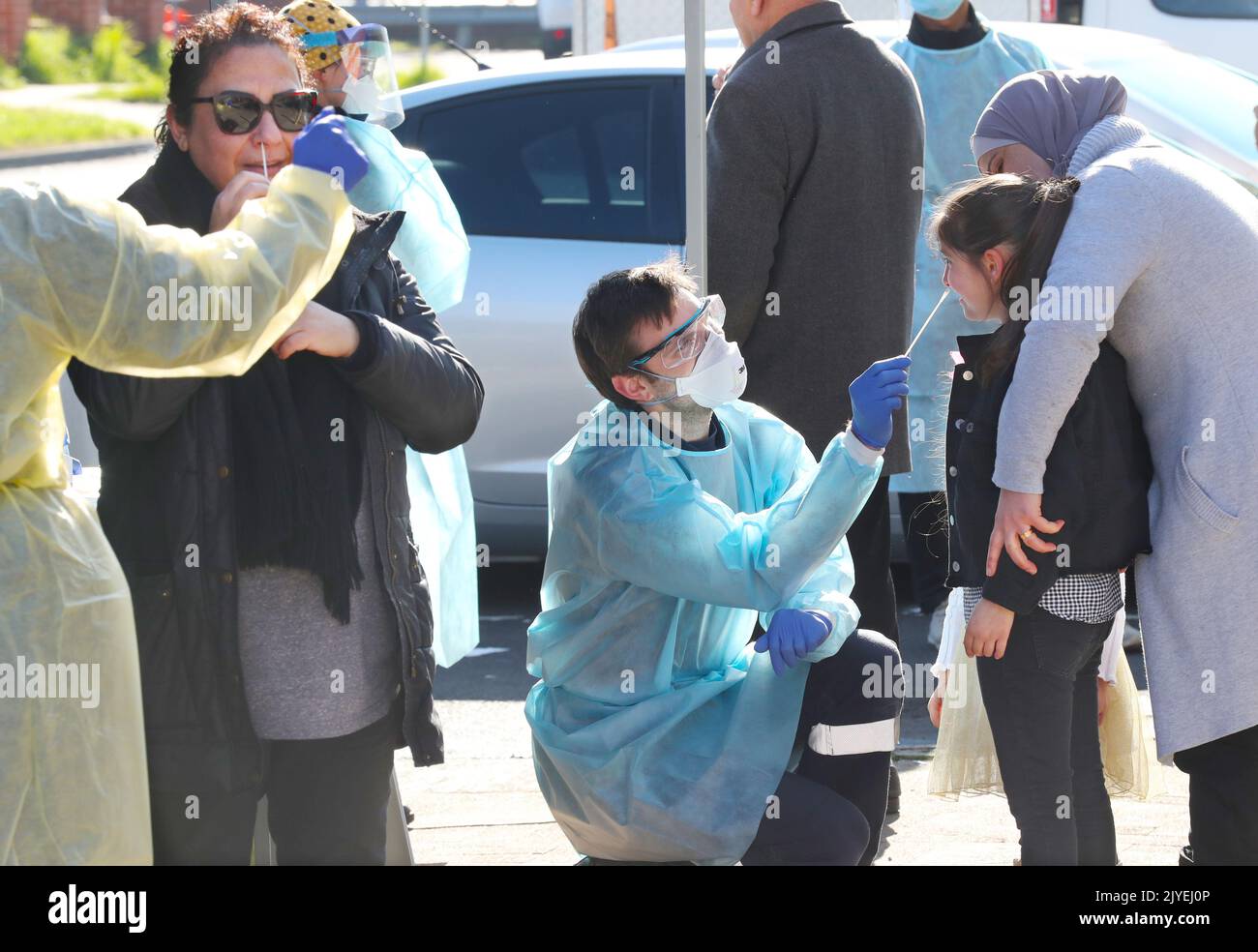 Covid-19 testing is conducted in Broadmeadows, Melbourne, Sunday, June ...