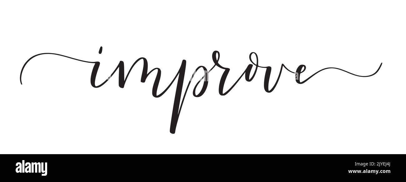 Improve cute modern calligraphy design Stock Vector Image & Art - Alamy