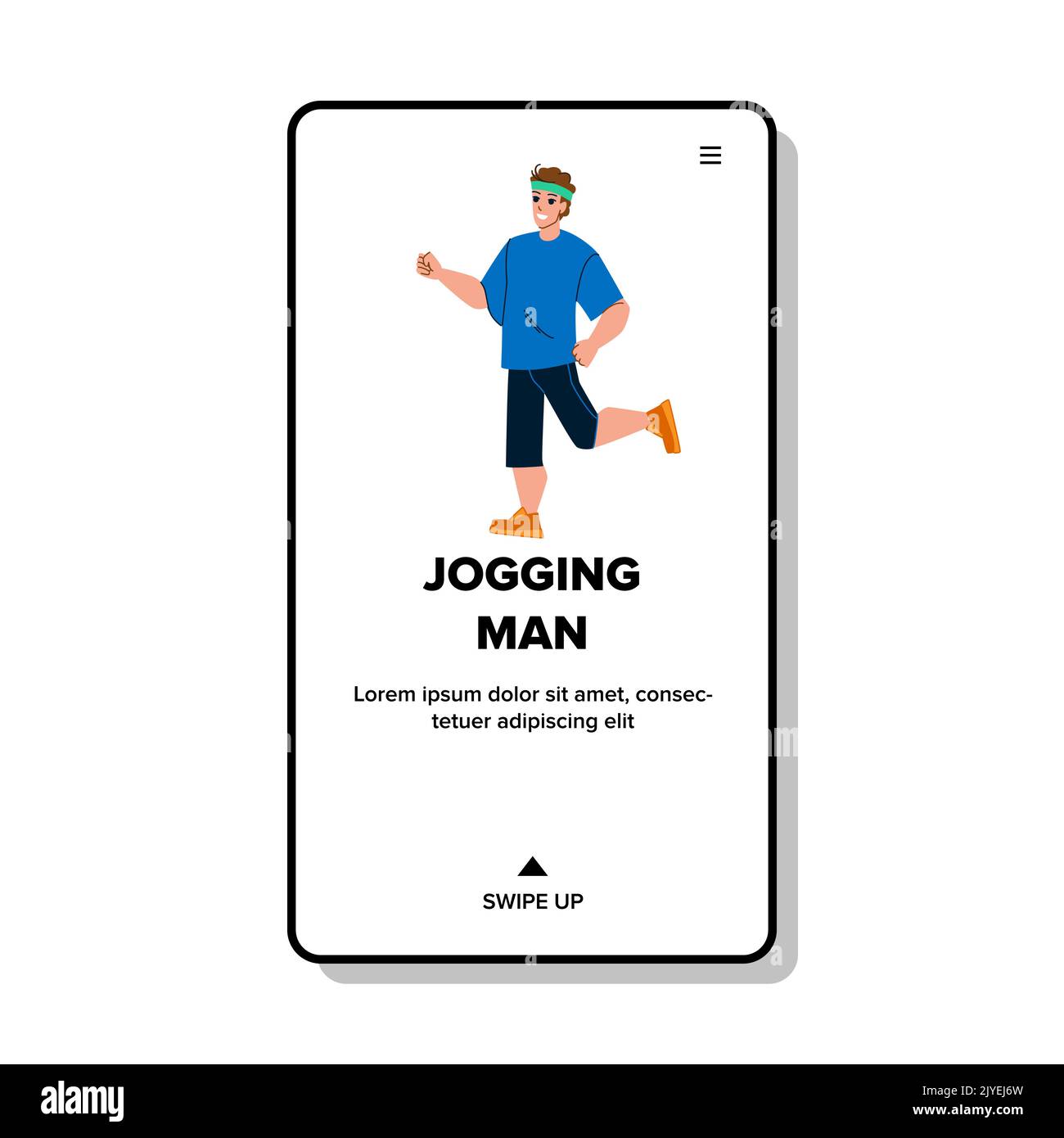 jogging man vector Stock Vector Image & Art - Alamy