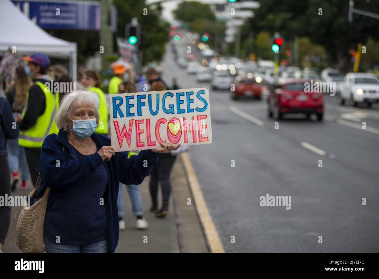 Protesters gather to support asylum seekers detained at the Kangaroo ...