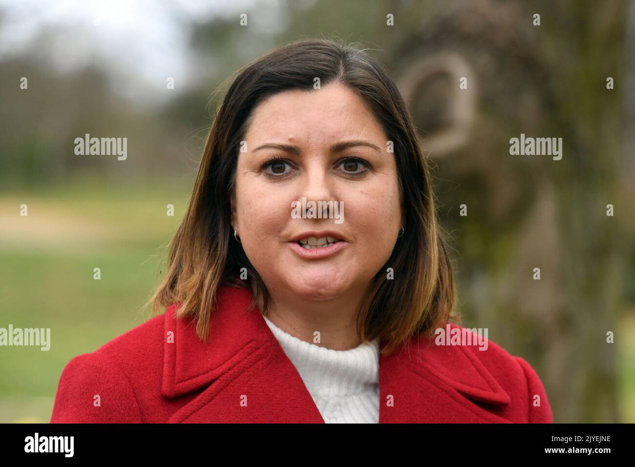 Labor Candidate for Eden-Monaro Kristy McBain at a press conference in ...