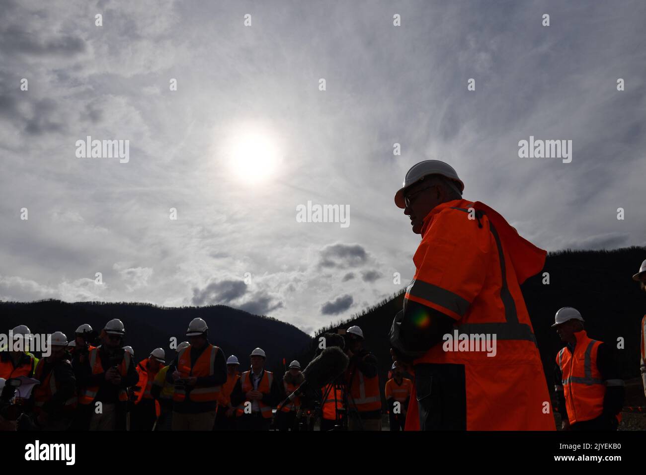 Prime Minister Scott Morrison at a press conference at the start of the ...