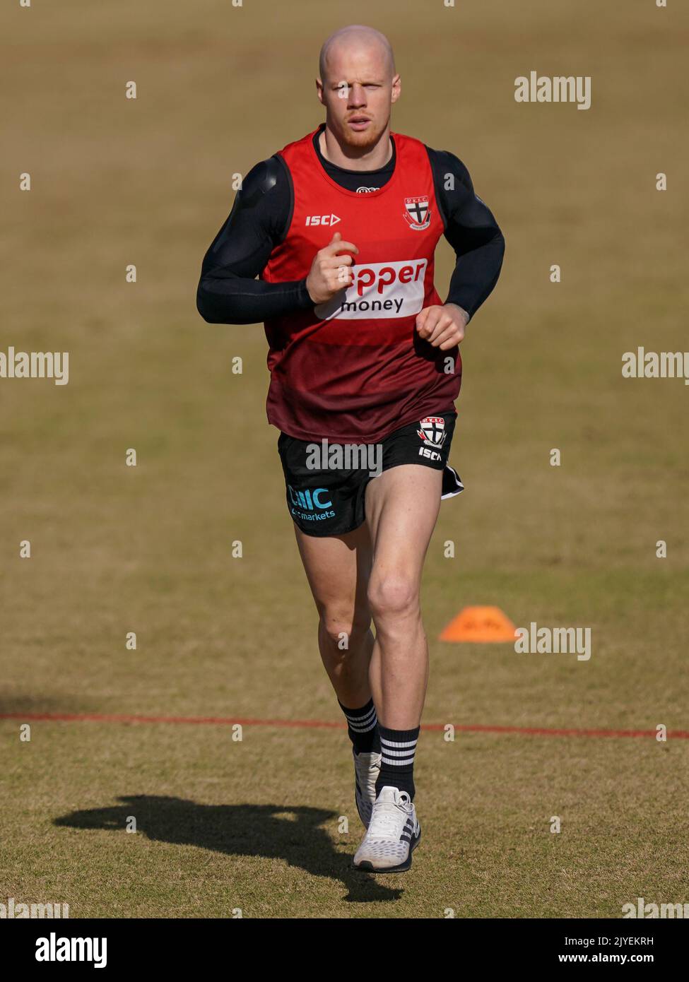 Zak Jones is seen during an AFL St Kilda Saints training session at ...