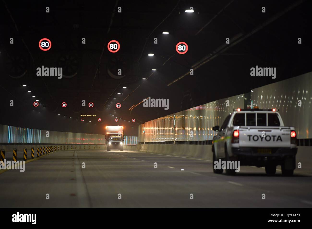 A general view of the new M8 Westconnex Tunnels in Sydney, Wednesday ...