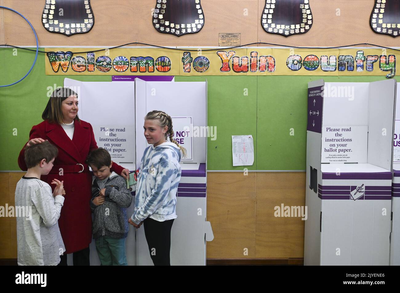 Labor candidate for Eden-Monaro Kristy McBain is surrounded by her kids ...