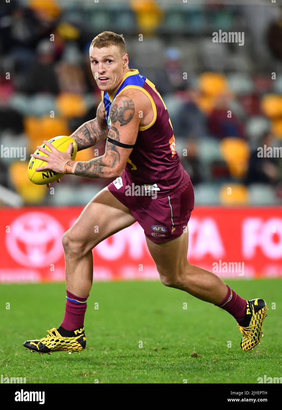 Mitch Robinson of the Lions in action during the Round 5 AFL match ...