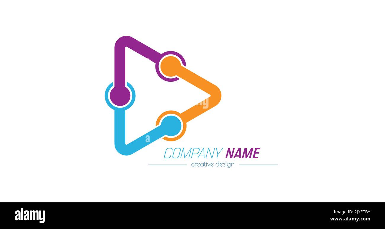 The three parts of the line are connected into a triangle . Logo ...