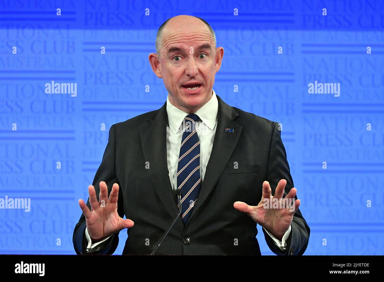 Minister for Government Services Stuart Robert at the National Press ...