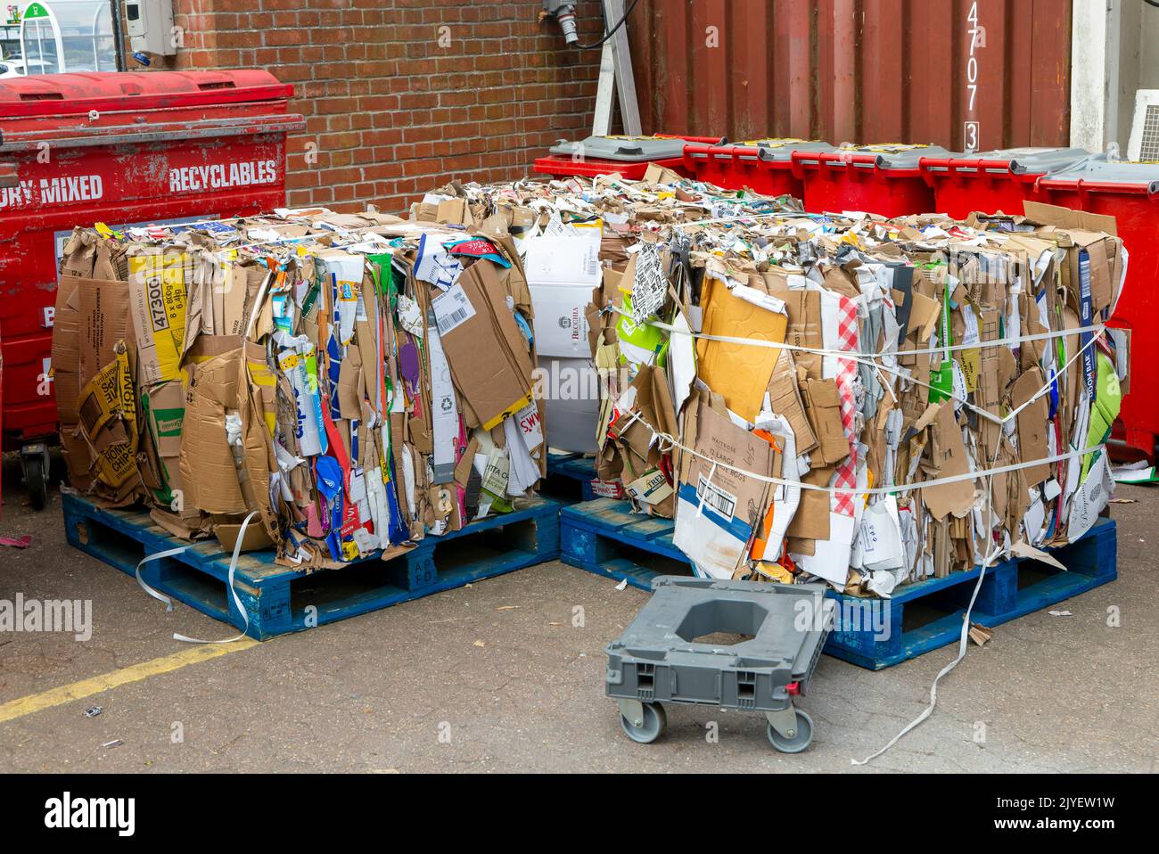Compacted cardboard recycling hi-res stock photography and images - Alamy